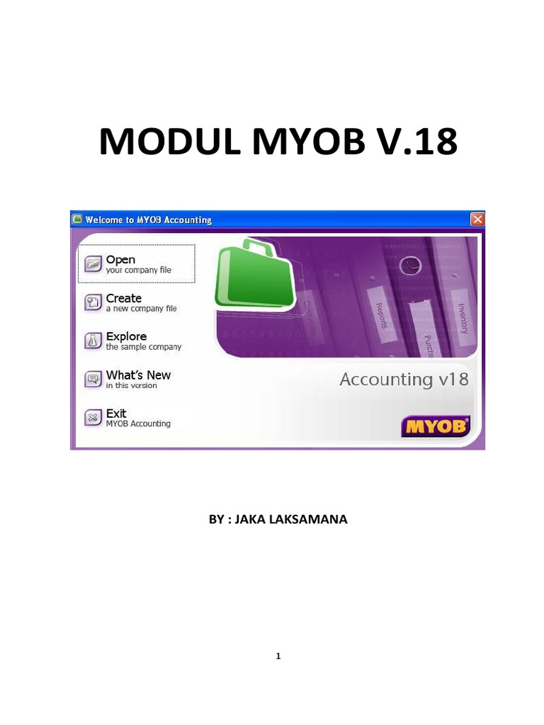 Modul Myob v18 | PDF