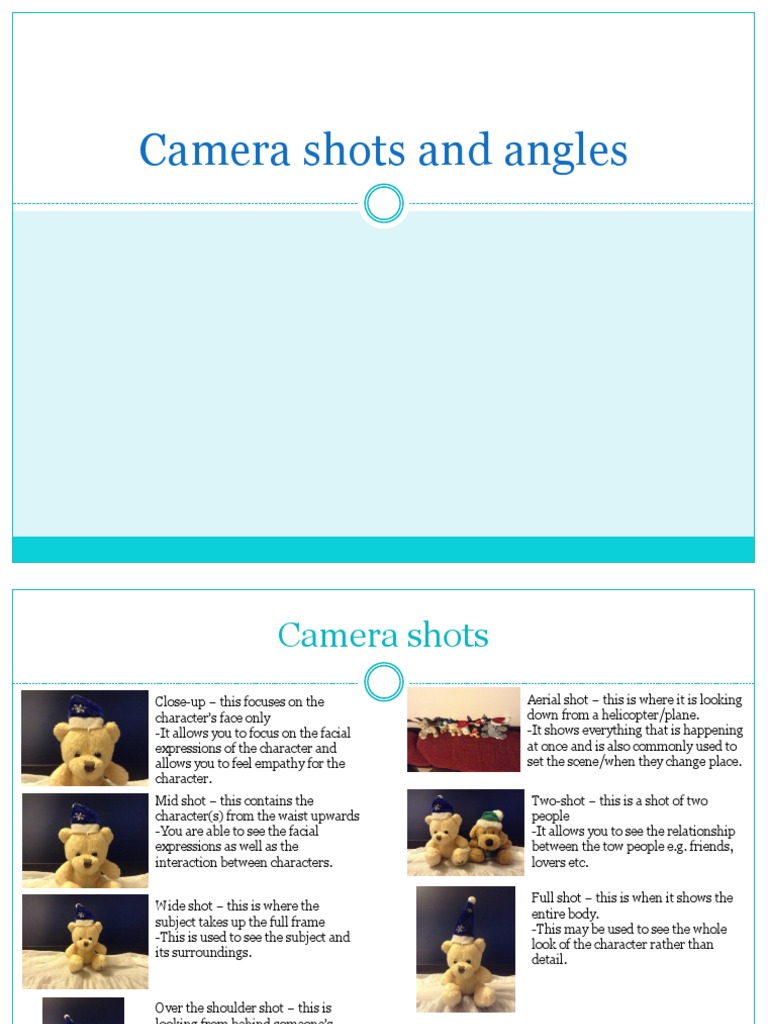 Camera Shots and Angles Explained | PDF