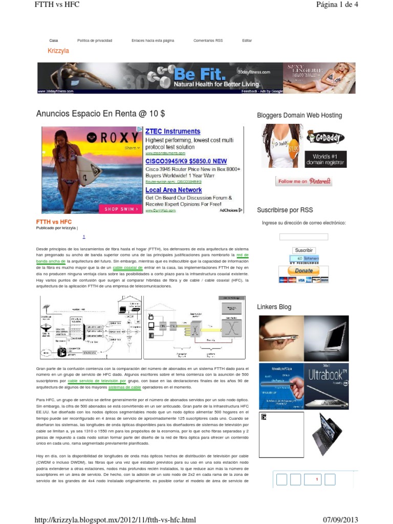 FTTH Vs HFC - HTML | PDF | Televisión por cable | Módem
