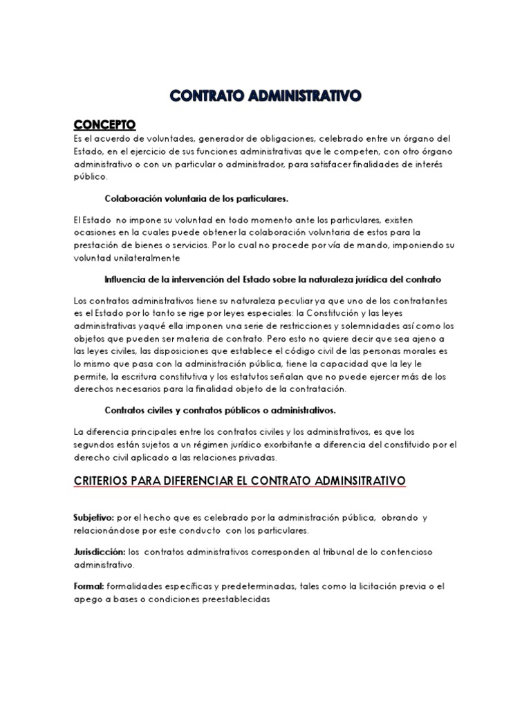 Contrato Administrativo