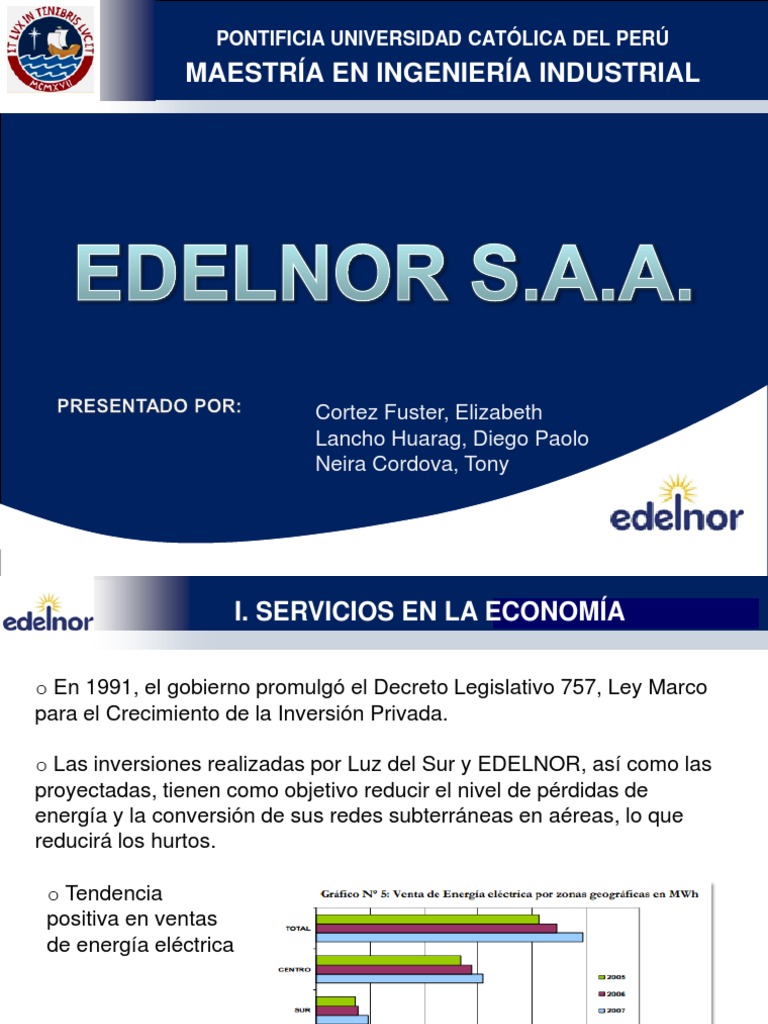 Edelnor S A A | PDF | Calidad (comercial) | Monopolio