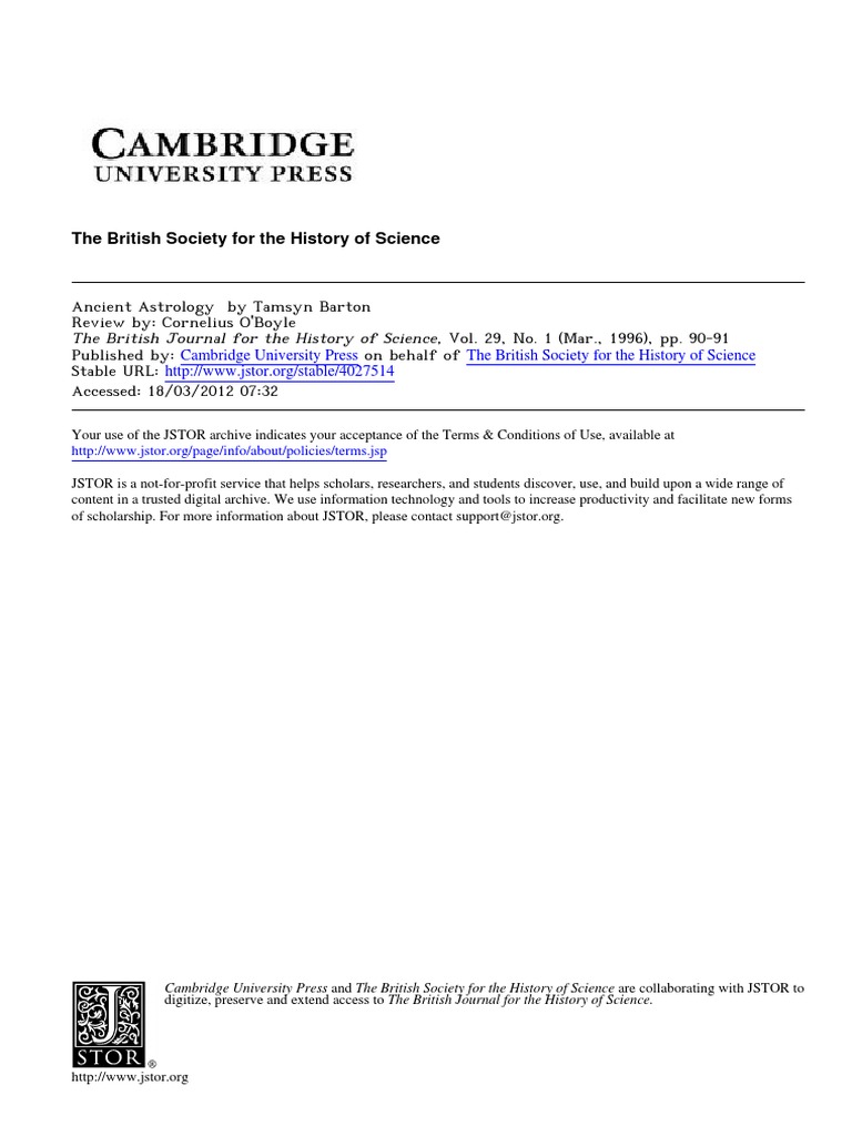 Review - Ancient Astrology by Tamsyn Barton | PDF | Astrology | History ...