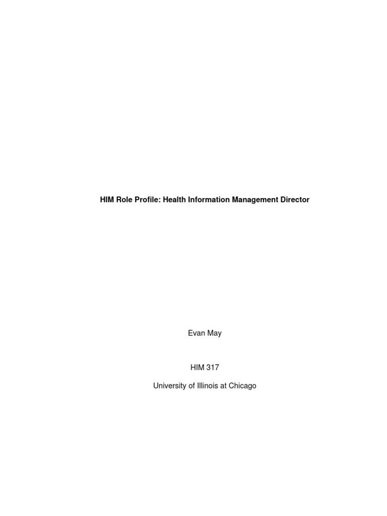 HIM Role HIM Director | PDF | Health Informatics | Human Resource ...