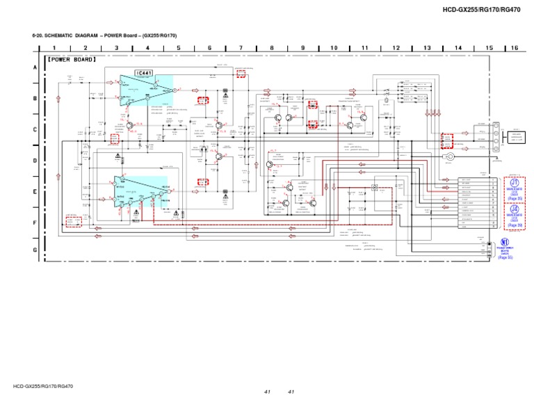 6-20. SCHEMATIC DIAGRAM - POWER Board - (GX255/RG170) | PDF