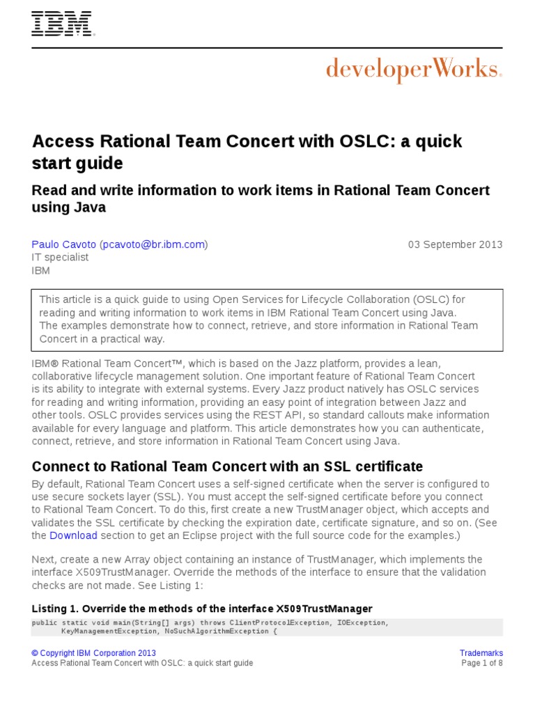 Rational Team Concert Oslc PDF | PDF | Http Cookie | Public Key Certificate