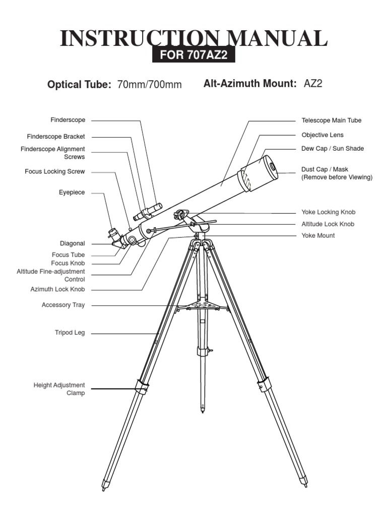 Instruction Manual For Saxon Telescope Model 707AZ2 | PDF | Atmosphere ...