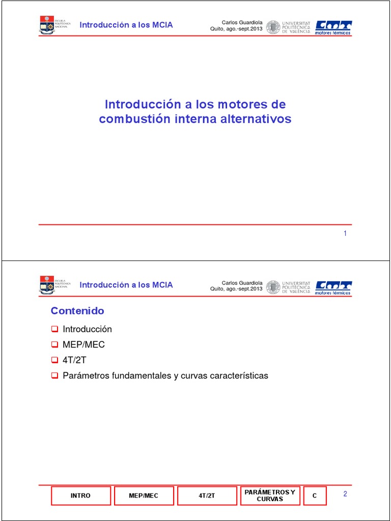 5_Introducción a los MCIA | PDF | Motor de combustión interna | Coche
