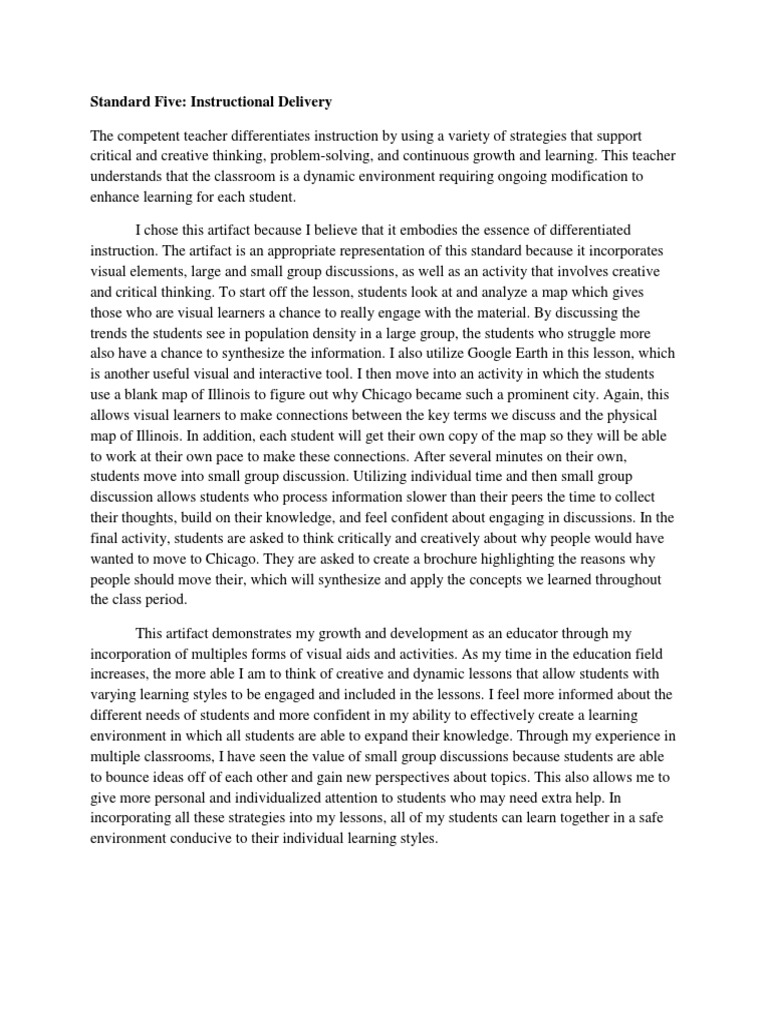 Reflection On Geography Lesson Plan | PDF | Differentiated Instruction ...