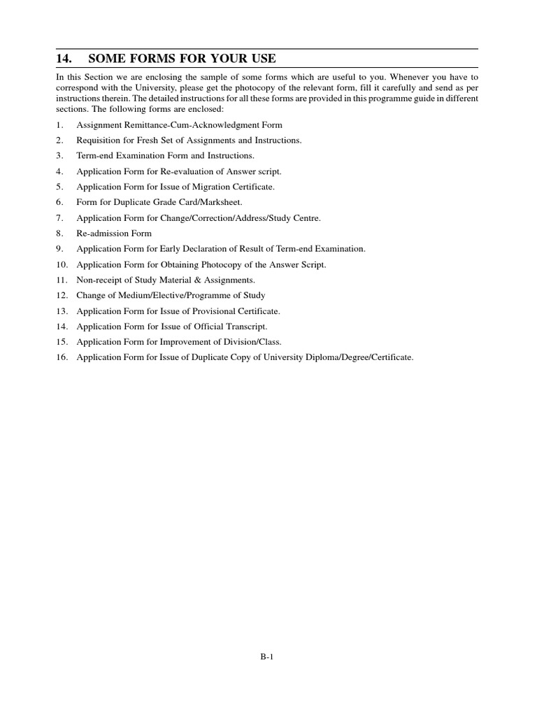IGNOU Duplicate Marksheet Forms Guide | PDF | Academic Degree | Test ...