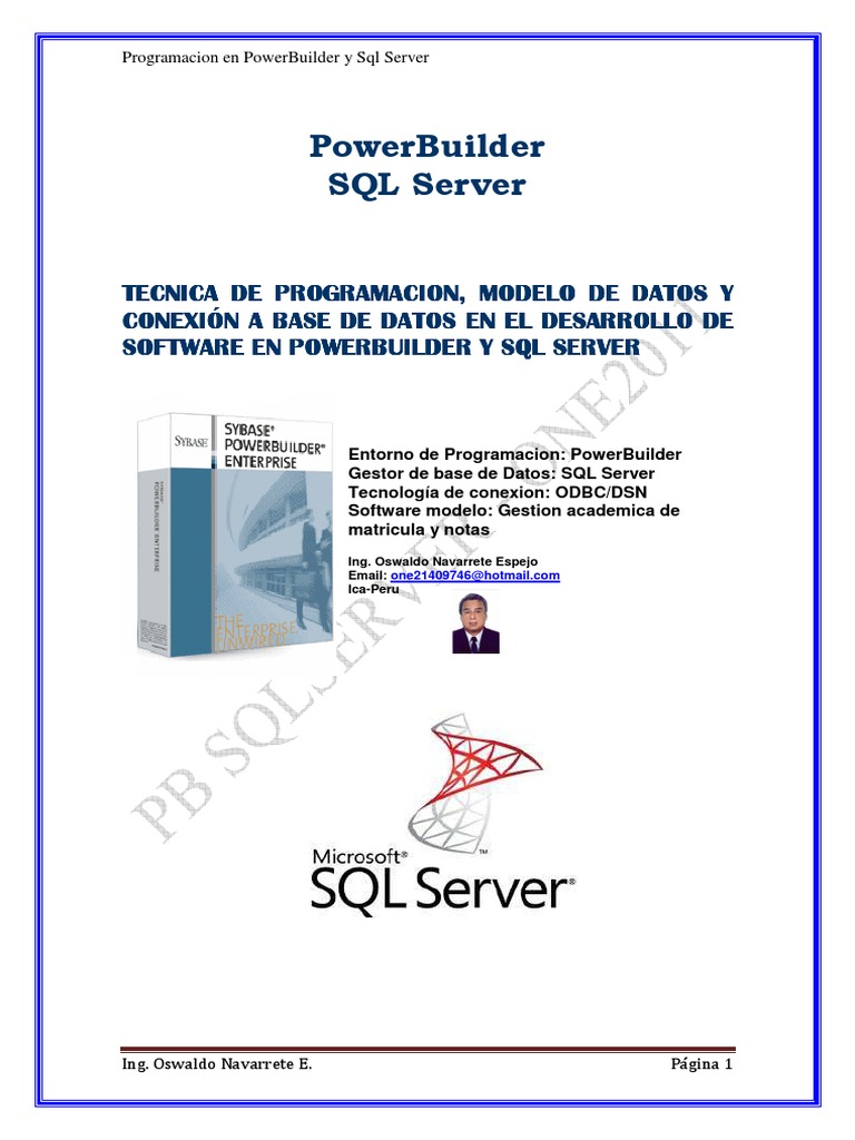 Sqlserver Powerbuilder SISTEMA MATRICULA | PDF | Servidor SQL de ...