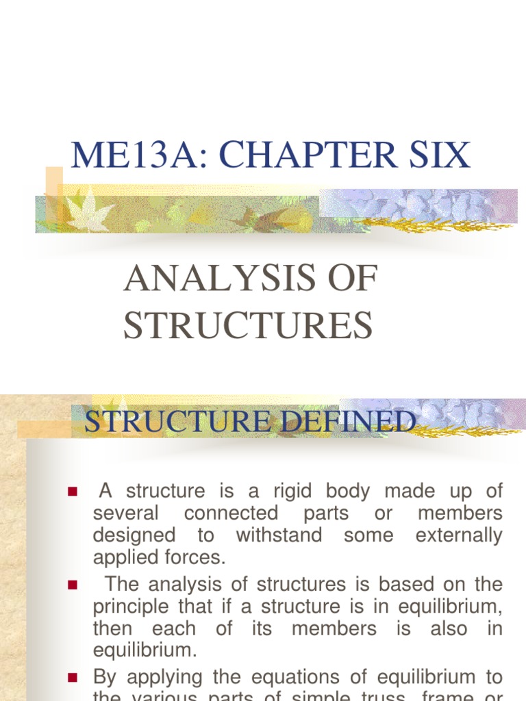 Analysis of Structures: Determining Forces in Trusses, Frames, and Machines Through Equilibrium ...