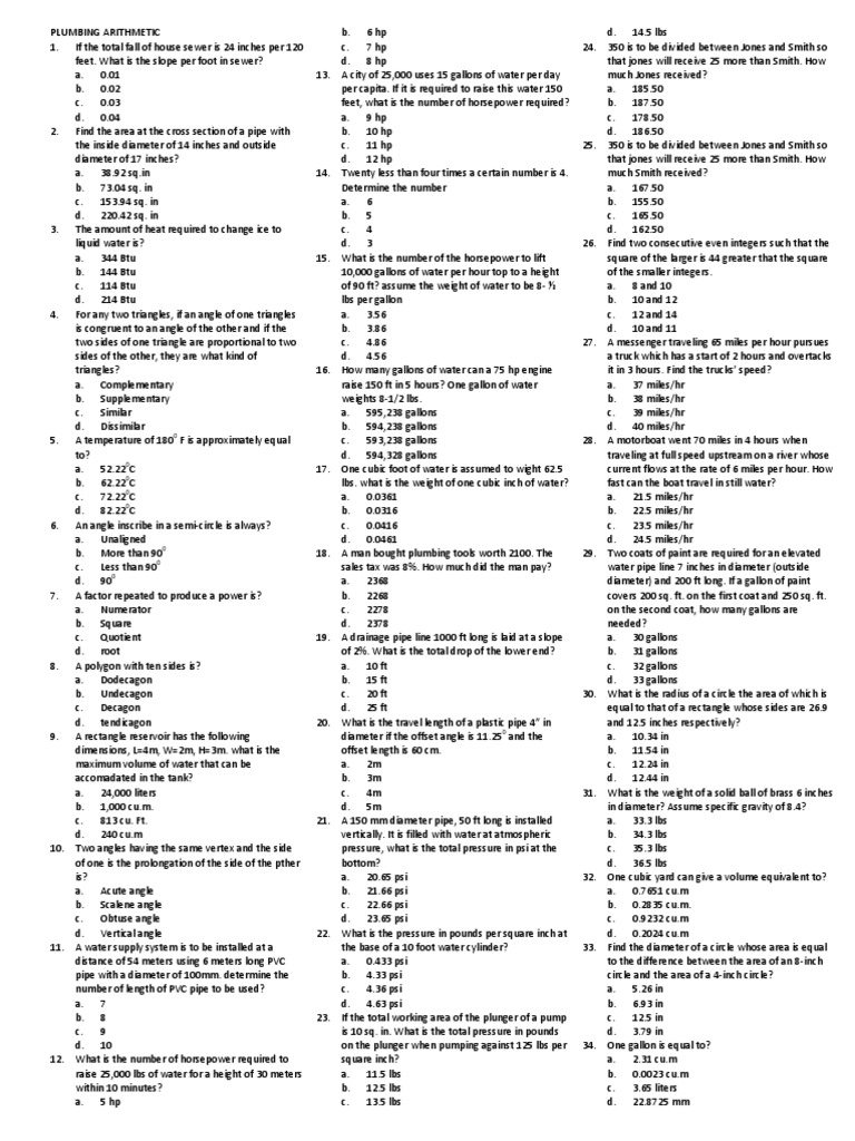 Plumbing Math for Professionals | PDF | Depreciation | Book Value