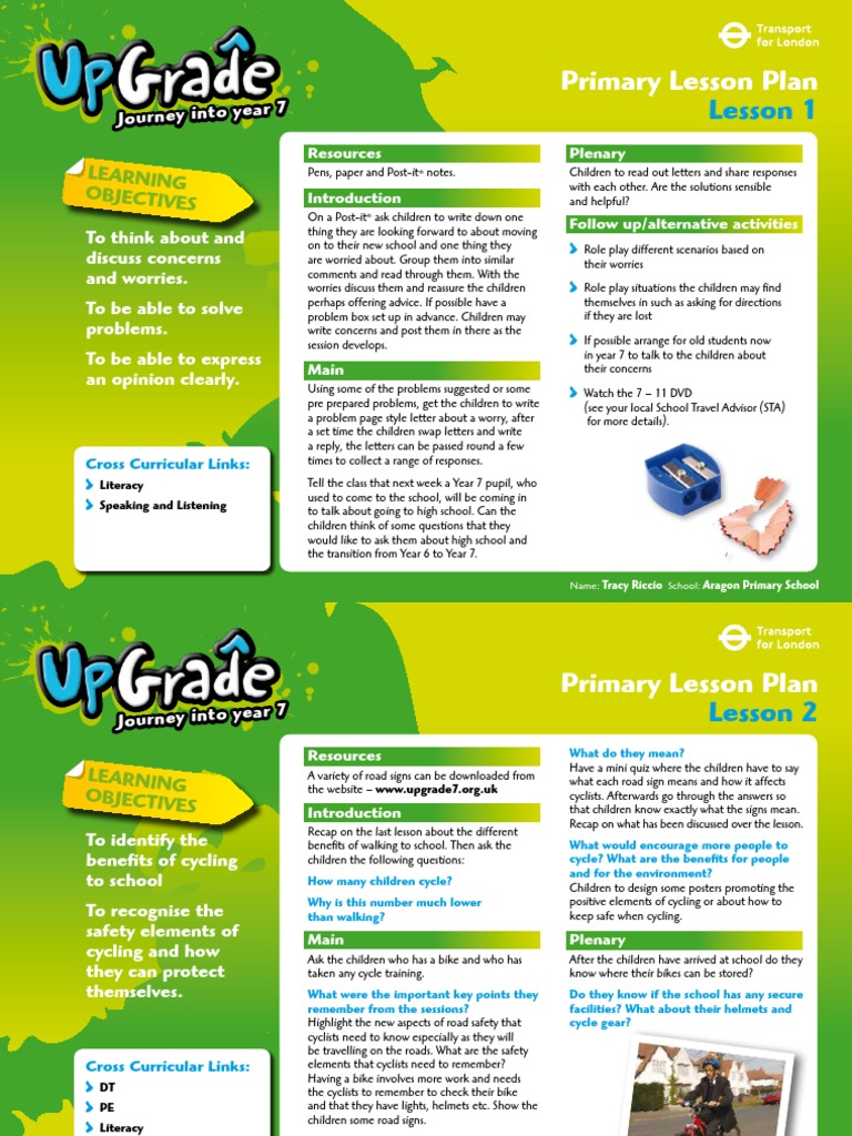 Primary Teachers Lesson Plans | PDF | Lesson Plan | Public Transport