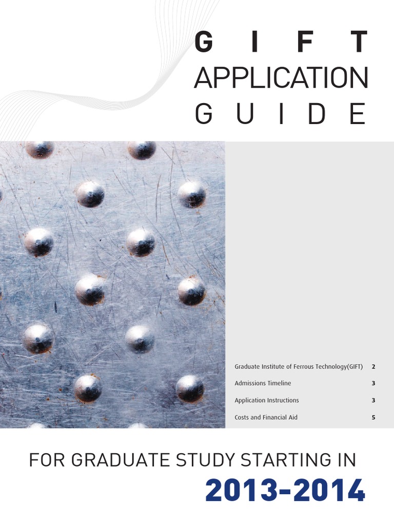 Guide to Graduate Study in Steel Science and Technology at the Graduate ...
