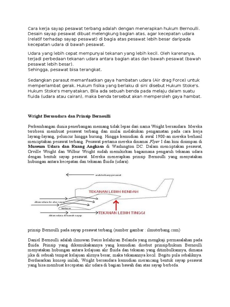 Cara Kerja Sayap Pesawat Terbang | PDF