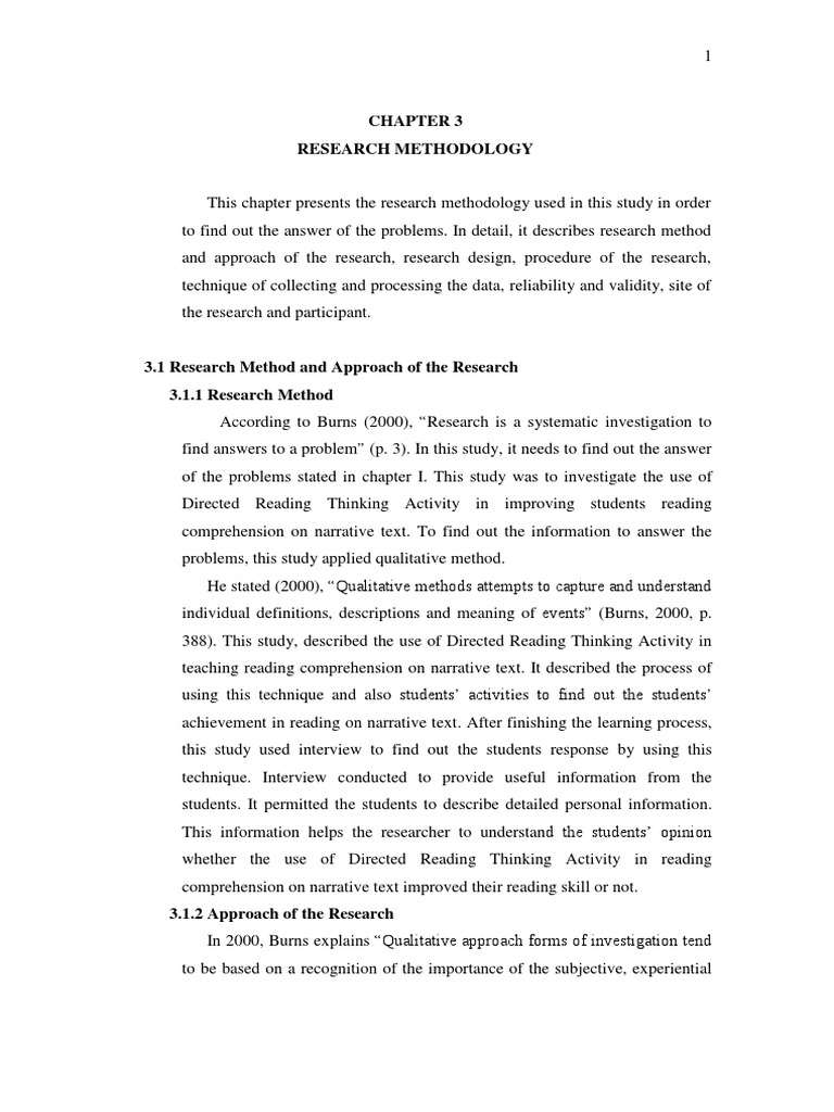 Chapter 3. 3 | PDF | Reading Comprehension | Action Research