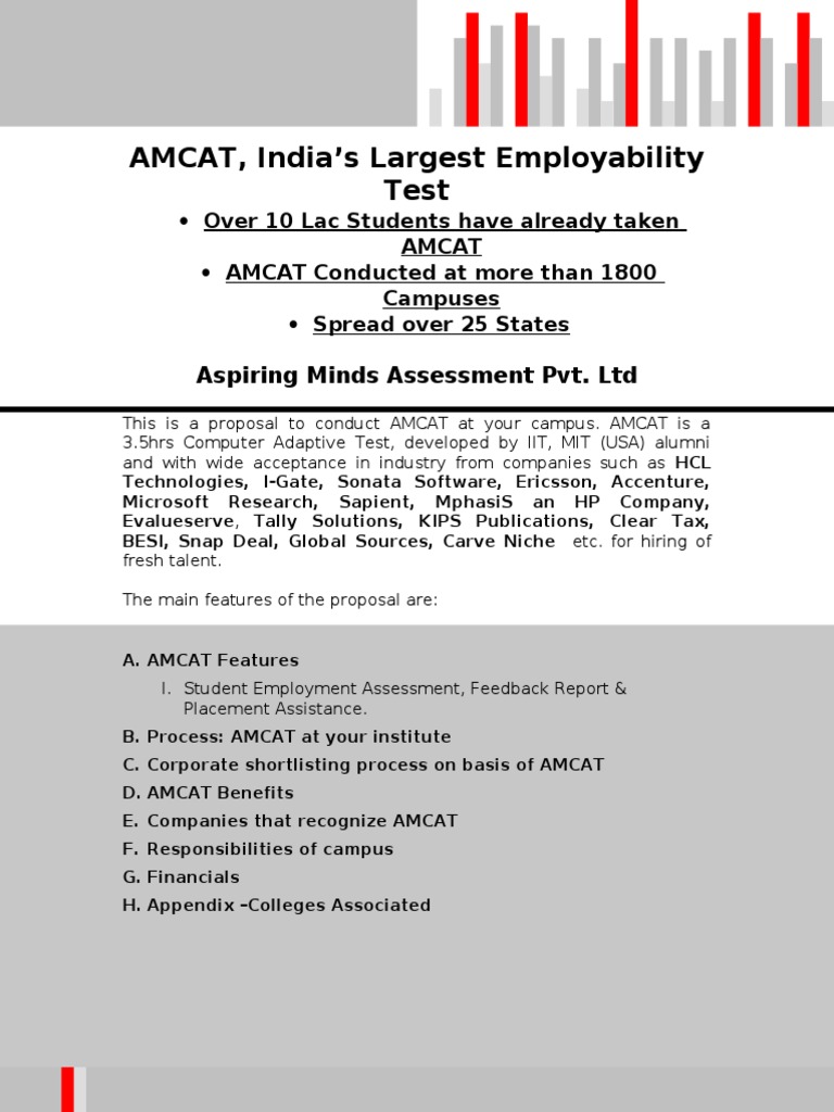 AMCAT | PDF | Educational Assessment | Employment