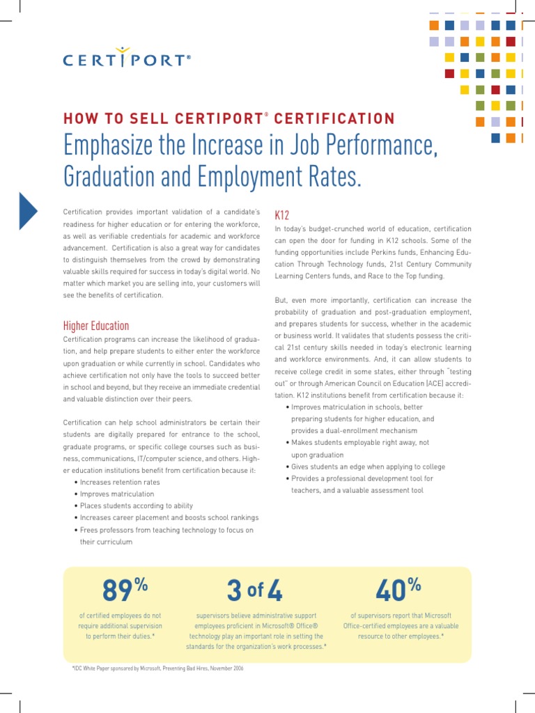 Certiport Partner Brochure 02 | PDF | Professional Certification ...