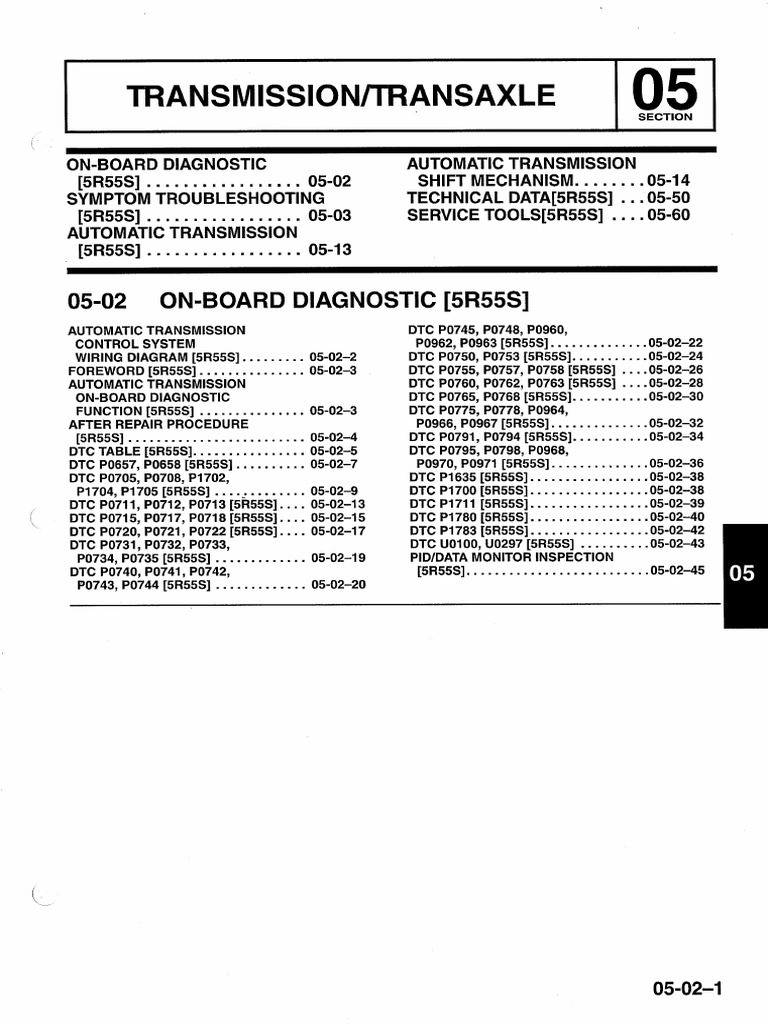 5R55S Troubleshooting & Electric | PDF