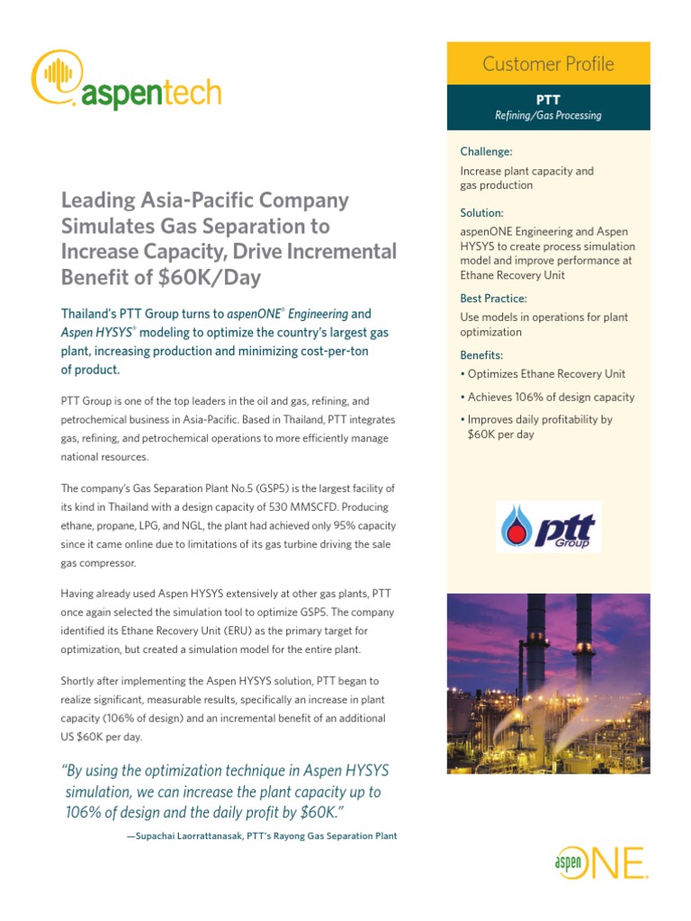 PTT Refining Gas Processing CP | PDF | Natural Gas | Industries