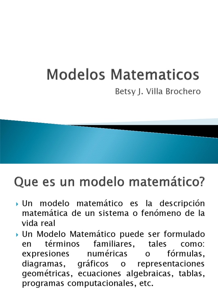 Modelos Matematicos | PDF