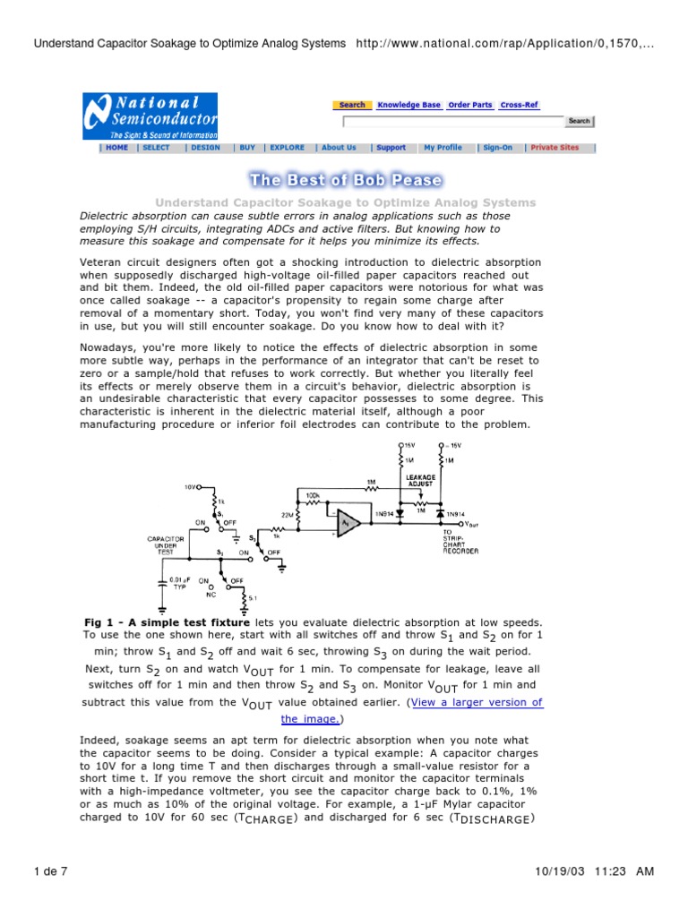 Understand Capacitor Soaking | PDF | Capacitor | Electronic Circuits