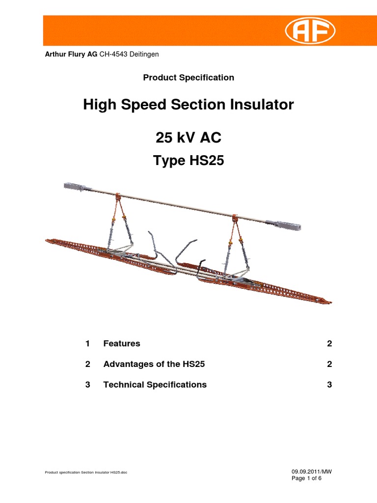 2 LWSI Product Specification | PDF | Insulator (Electricity) | Electricity