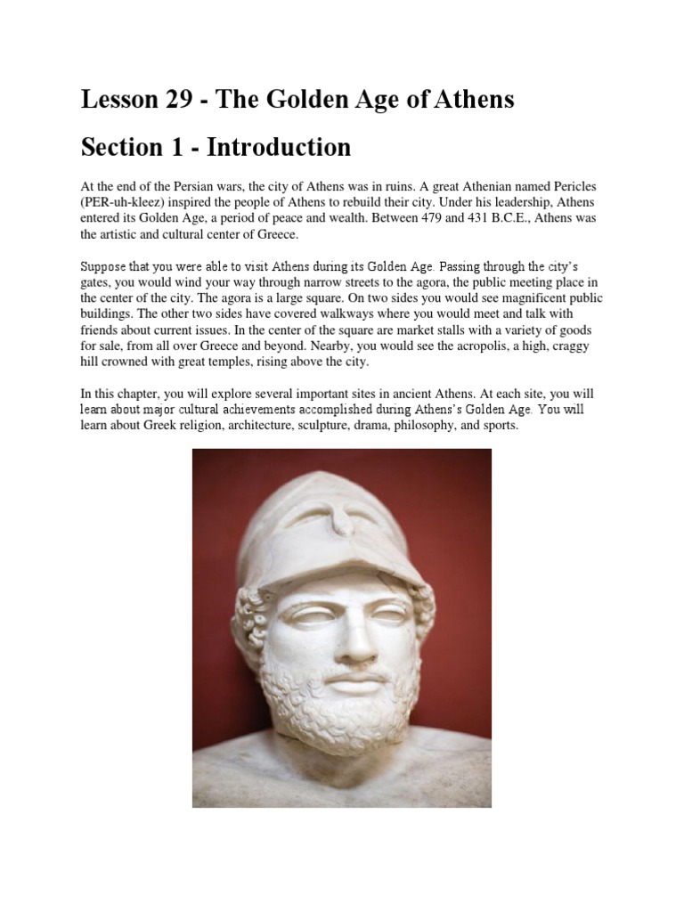 Golden Age of Athens Student Text | PDF | Socrates | Athens