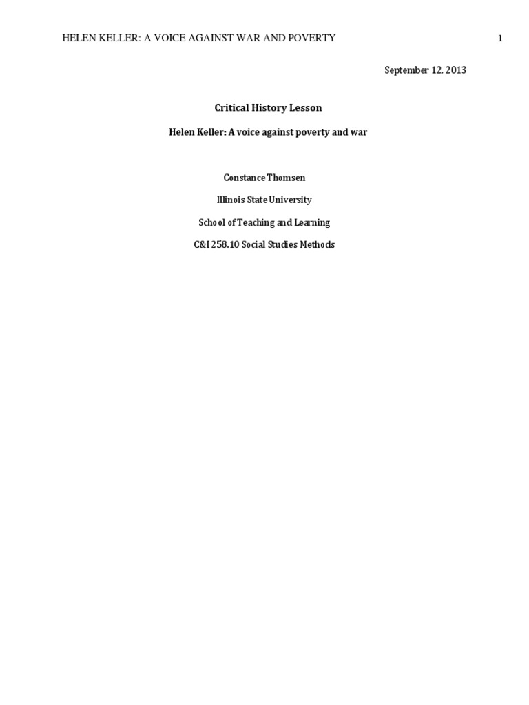 Hellen Keller Lesson | PDF | Helen Keller | Educational Assessment