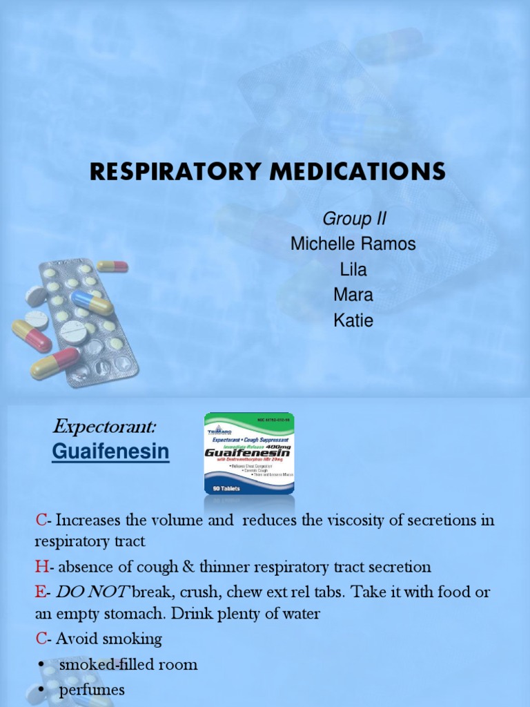 Respiratory Medications: Group II | PDF | Medical Specialties ...
