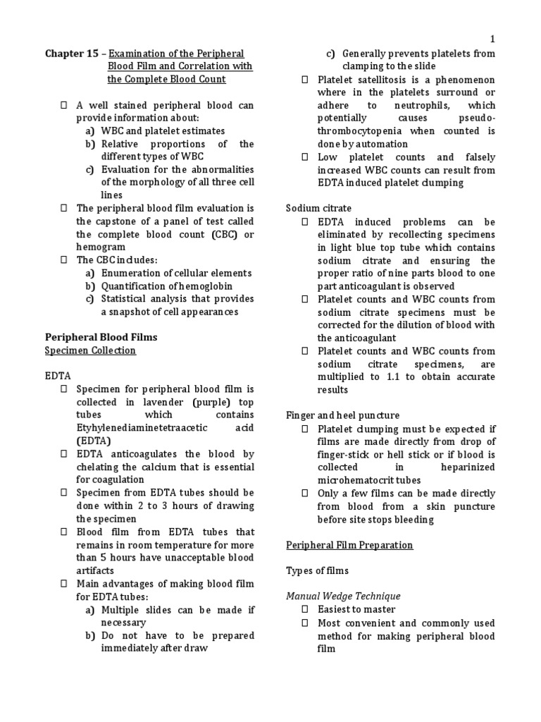 Peripheral Blood Film Examination Guide | PDF | Staining | White Blood Cell