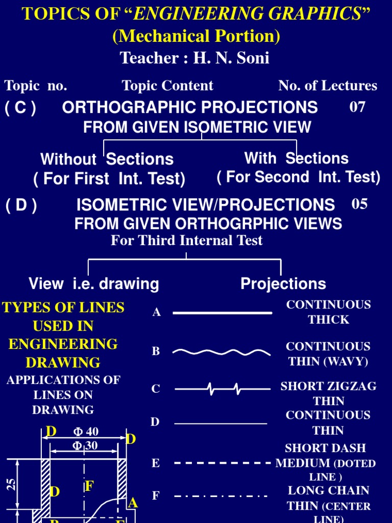 Orthographic Projection | PDF | Screw | Geometry