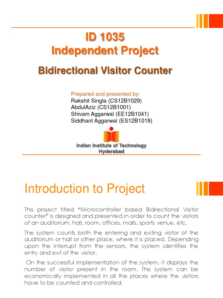 Bidirectional Visitor Counter | PDF | Sensor | Science Technology ...