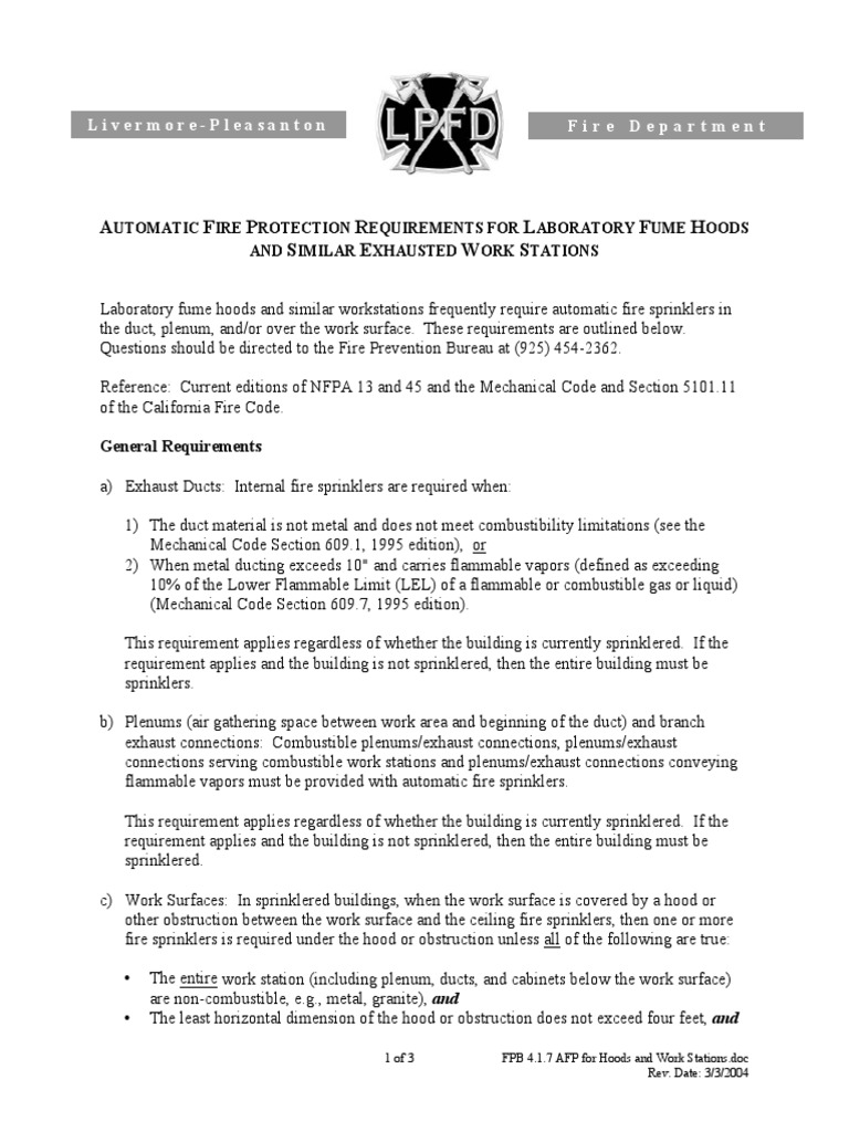 LEL Calculation for Laboratory Hoods | PDF | Flammability | Fire ...