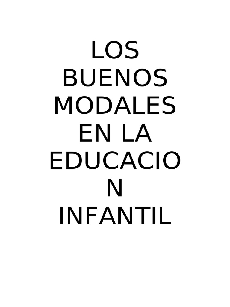 Los Buenos Modales, Educacion Infantil, A5 | PDF | Higiene oral | Ropa