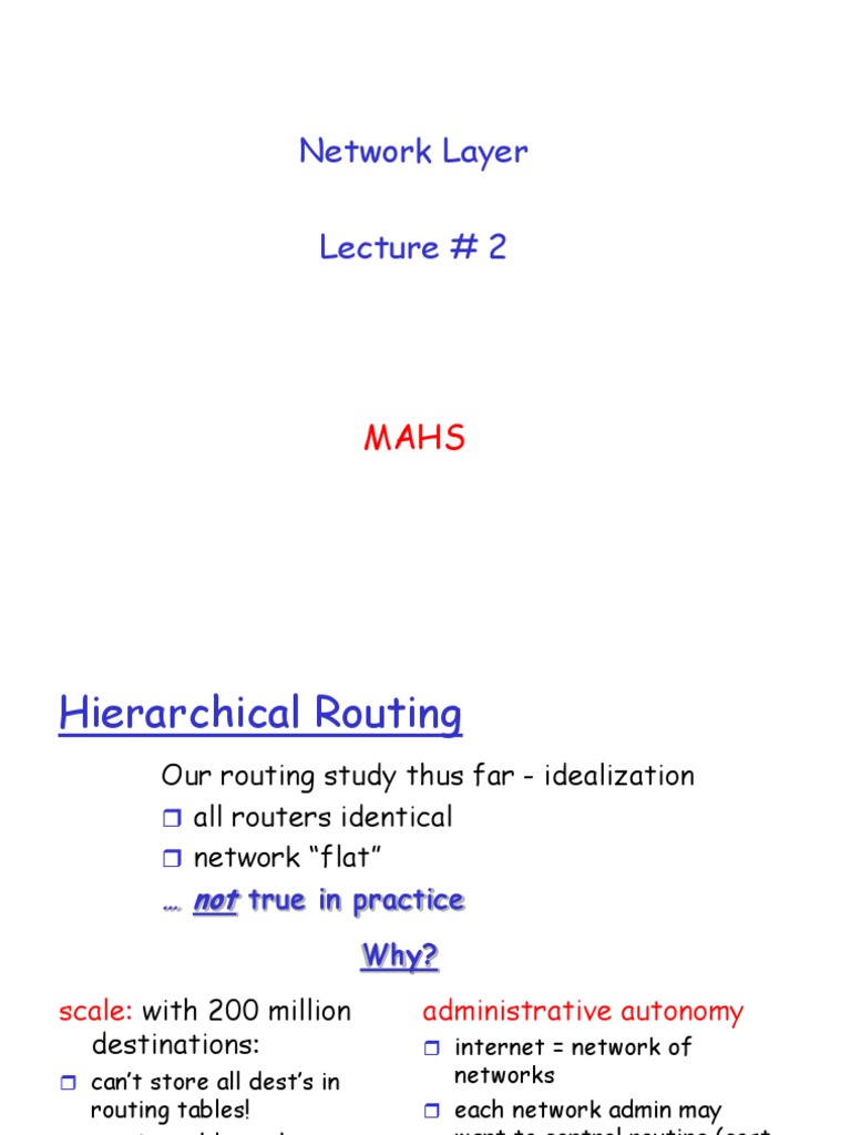 Network Layer | PDF | Routing | Internet Protocols Network Layer | PDF | Routing | Internet Protocols