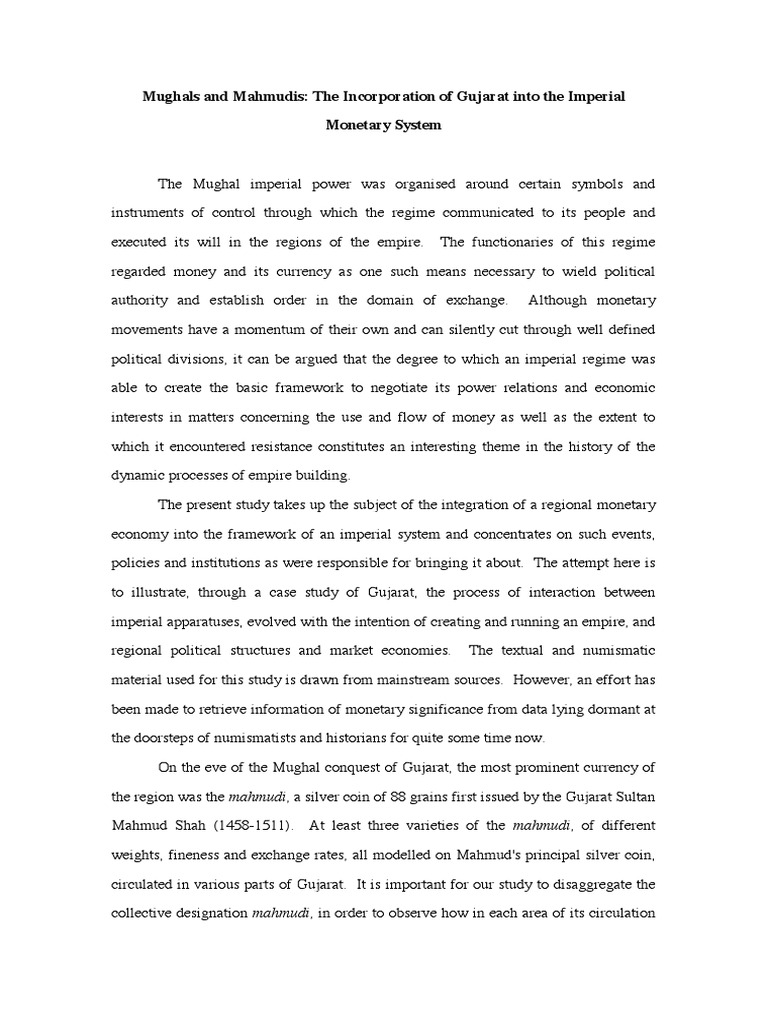Mughals and Mahmudis The Incorporation of Gujarat Into The Imperial ...