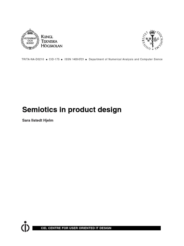 Semiotics in Product Design | PDF | Semiotics | Philosophical Movements