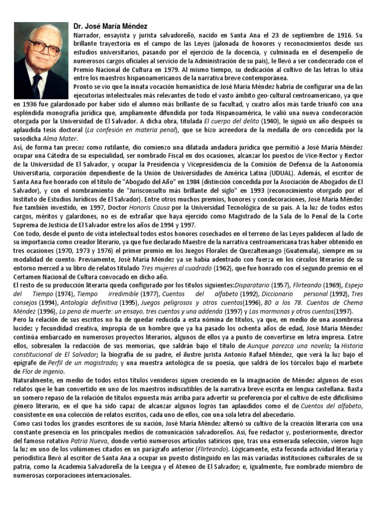 Jose Maria Mendez | PDF | El Salvador | Universidad