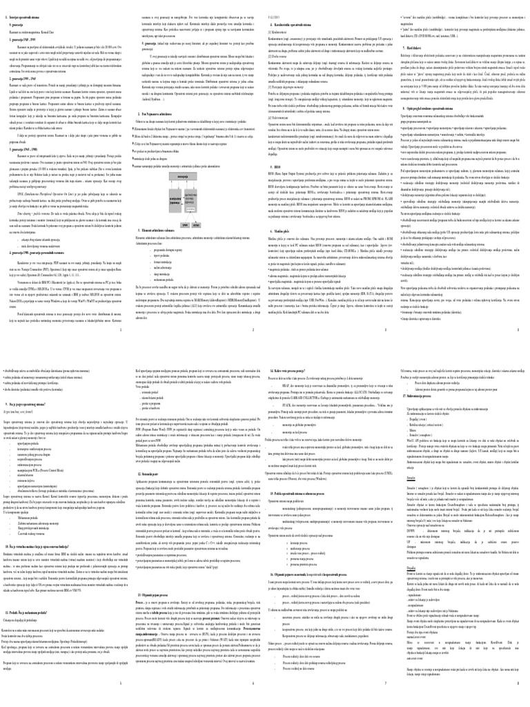 Operativni Sistemi SKRIPTA | PDF