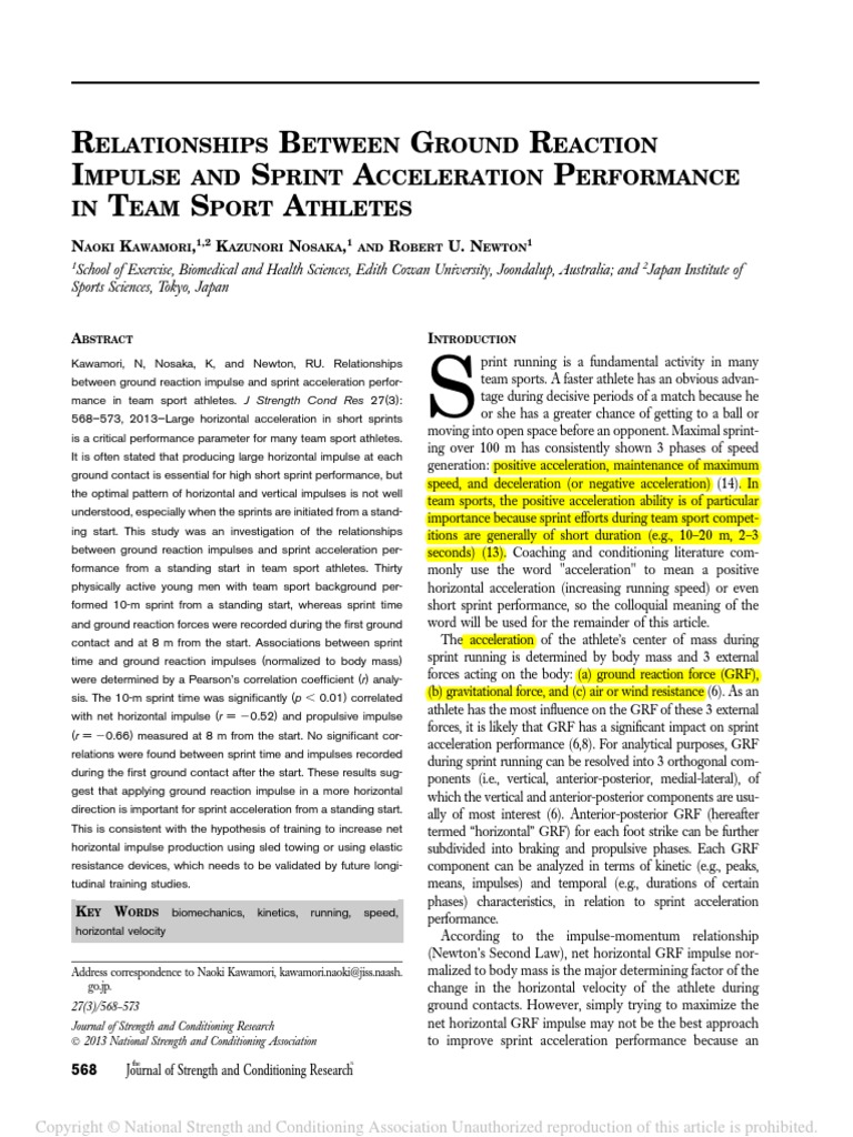 Relationships Between Ground Reaction Impulse And.2 | PDF ...