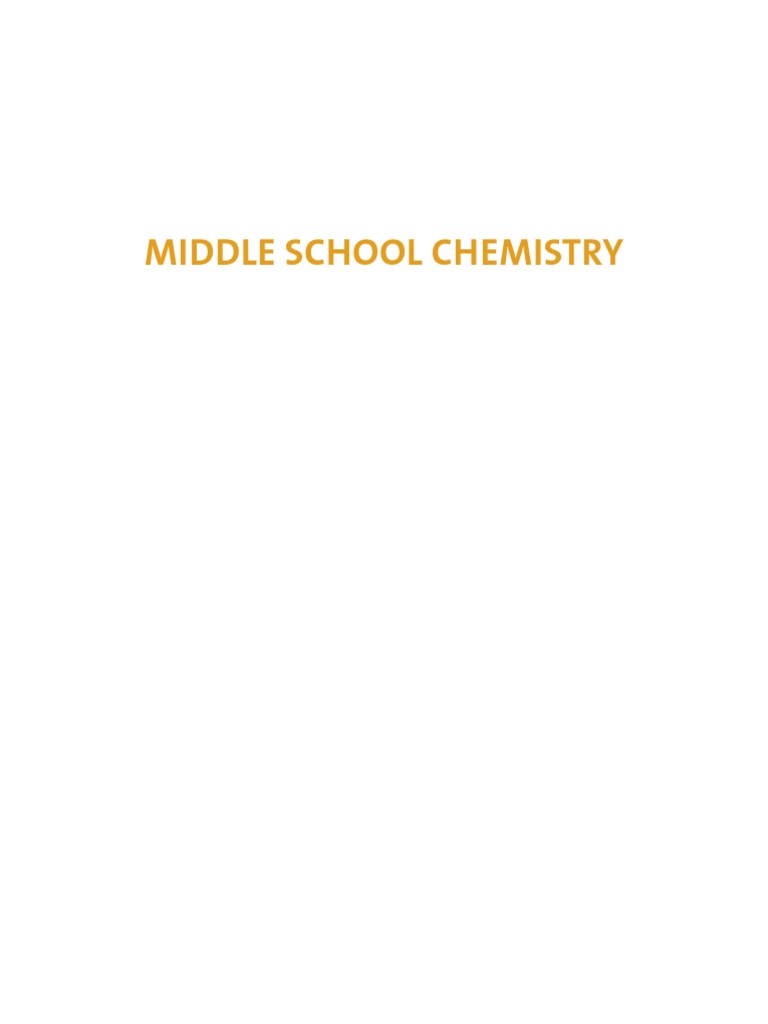 Middle School Chemistry | PDF | Molecules | Matter