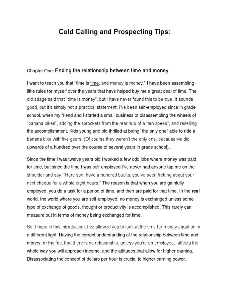 Cold Calling and Prospecting Tips | PDF | Mortgage Loan | Taxes