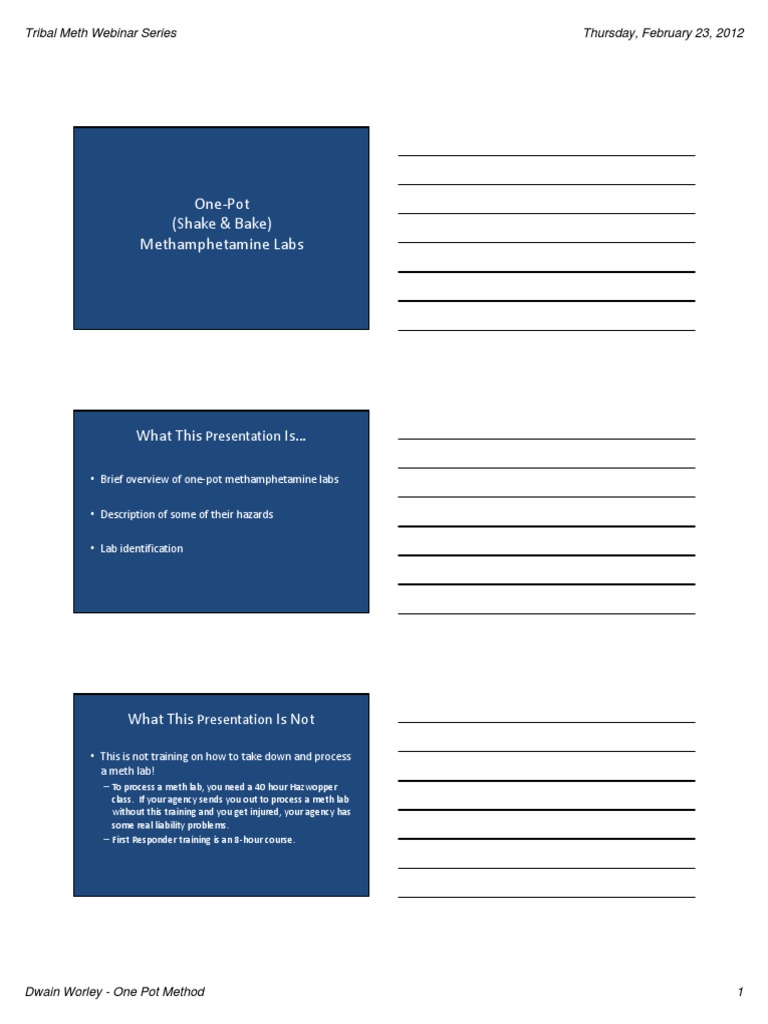 Tribal Meth Webinar Hazards | PDF | Lithium | Methamphetamine