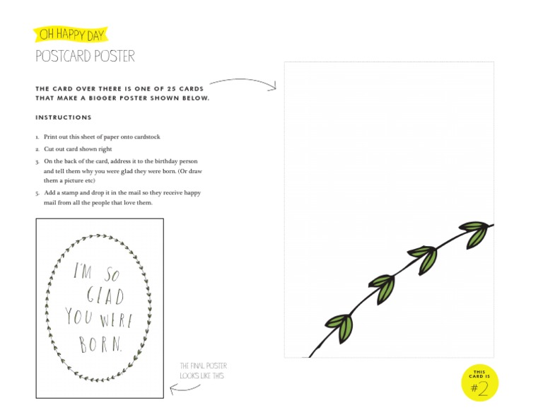 Ohhappyday Postcard Poster 02 | PDF