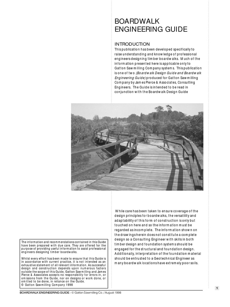 Boardwalk Engineering Guide | PDF | Deep Foundation | Lumber
