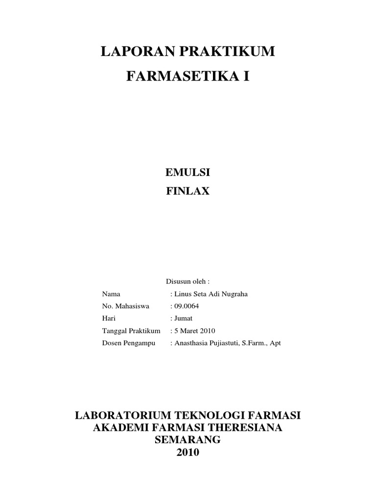 Laporan Emulsi | PDF