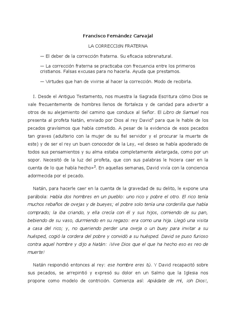 La Correccion Fraterna-Francisco Carvajal | PDF | Cristianismo ...
