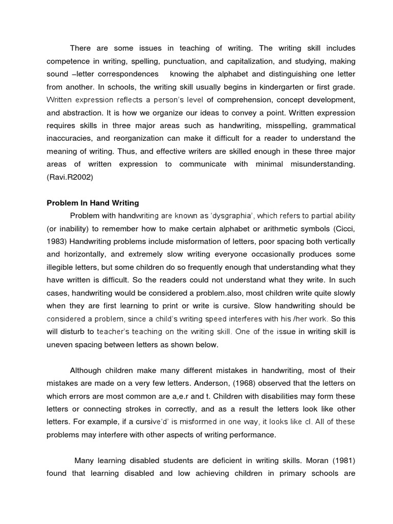 Written Language Is A Highly Complex Form of Communication | PDF ...