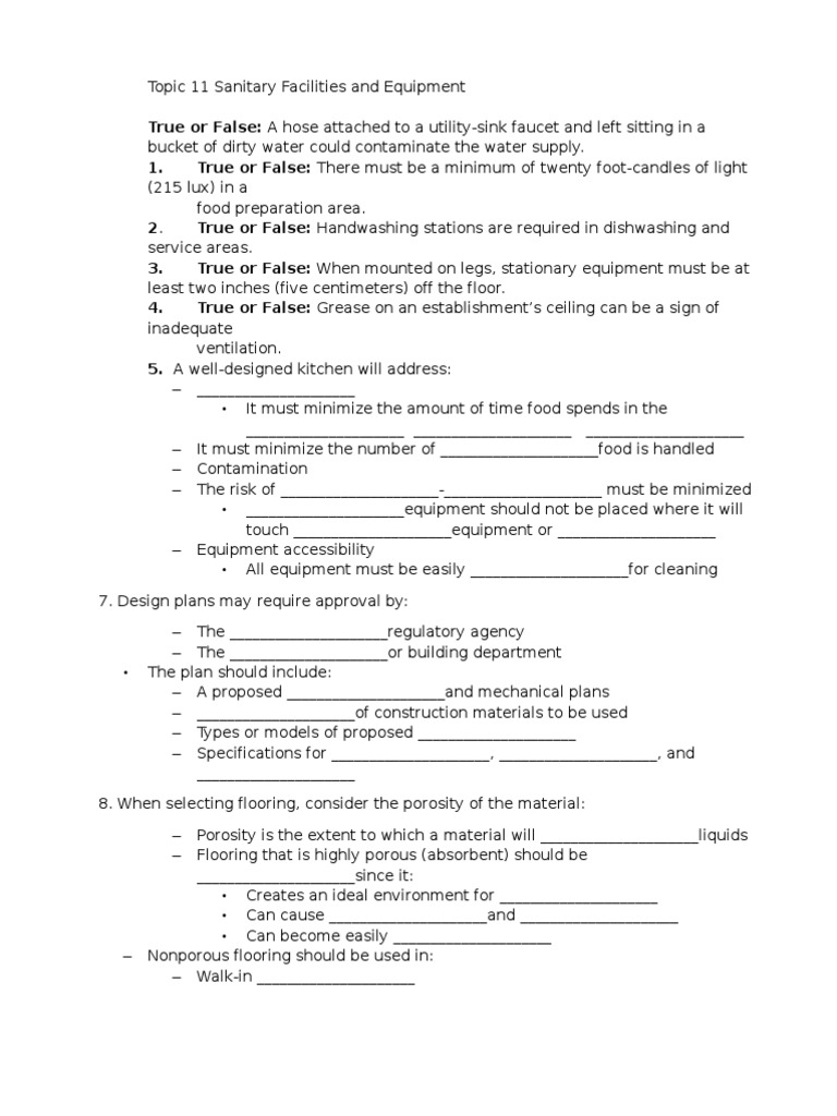 Sanitary Facilities and Equipment Guidelines | PDF | Porosity | Water
